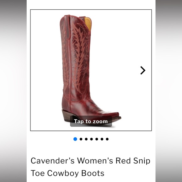 Shoes | Iso Cavenders Red Snip Toe Womens Cowboy Boots In Size 859 ...